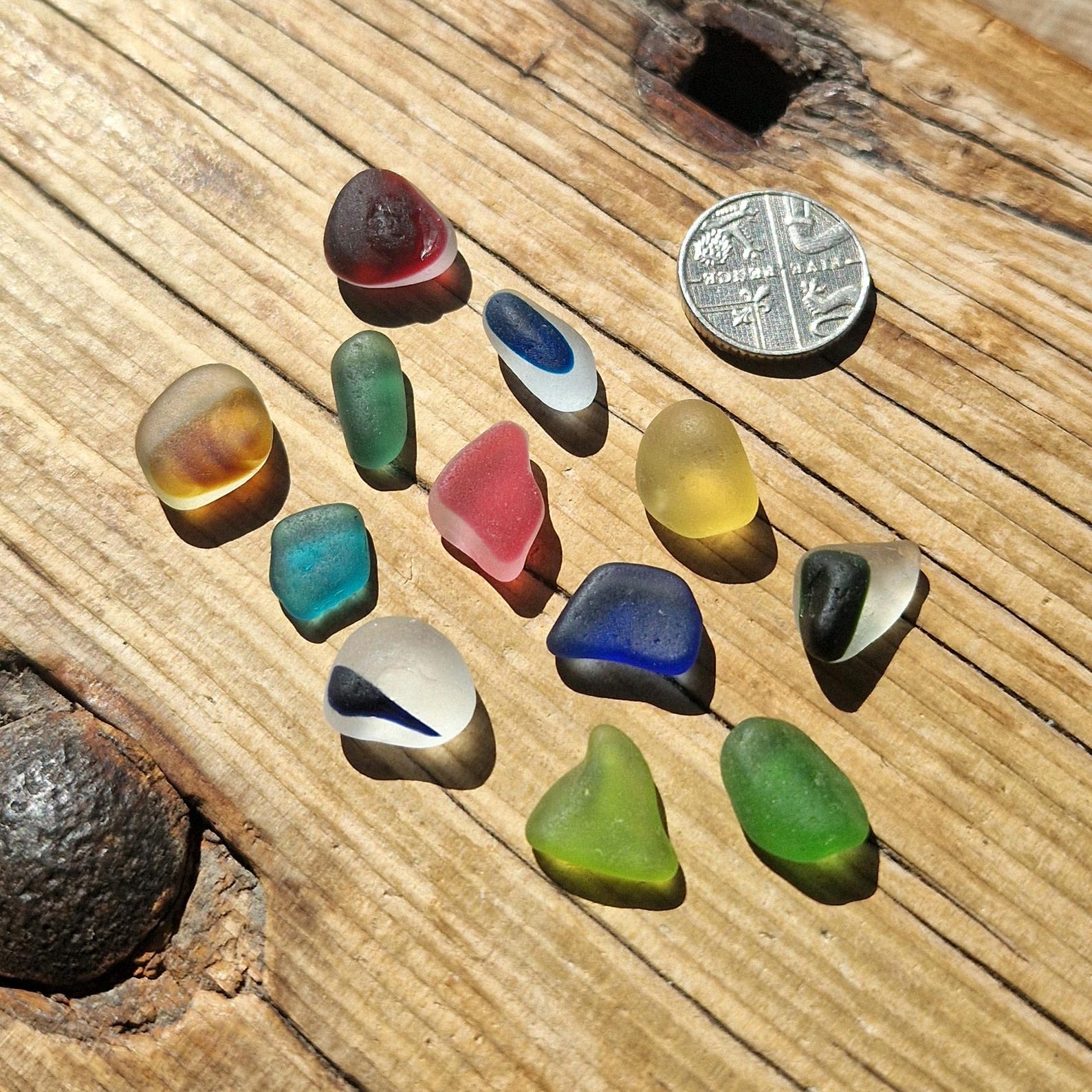 SEAHAM RAINBOW SET | 12 Shards | 6 Rare Multis | Jewellery Supplies ...