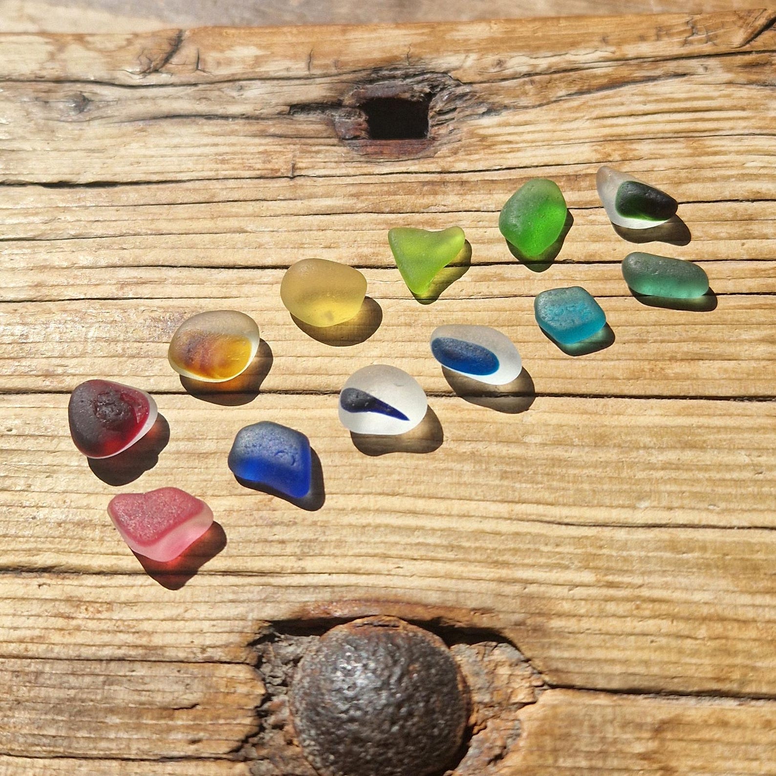 SEAHAM RAINBOW SET | 12 Shards | 6 Rare Multis | Jewellery Supplies ...
