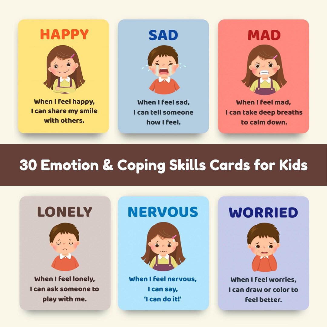 SEL Flashcards for Kids: Emotional Learning, Self-regulation (PDF ...