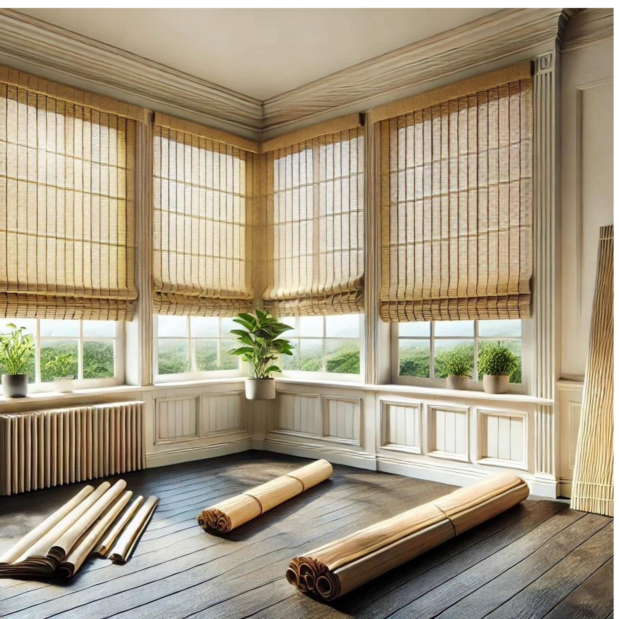 Handwoven Bamboo Chick Blinds – Custom Roll up Window Shades | Eco ...