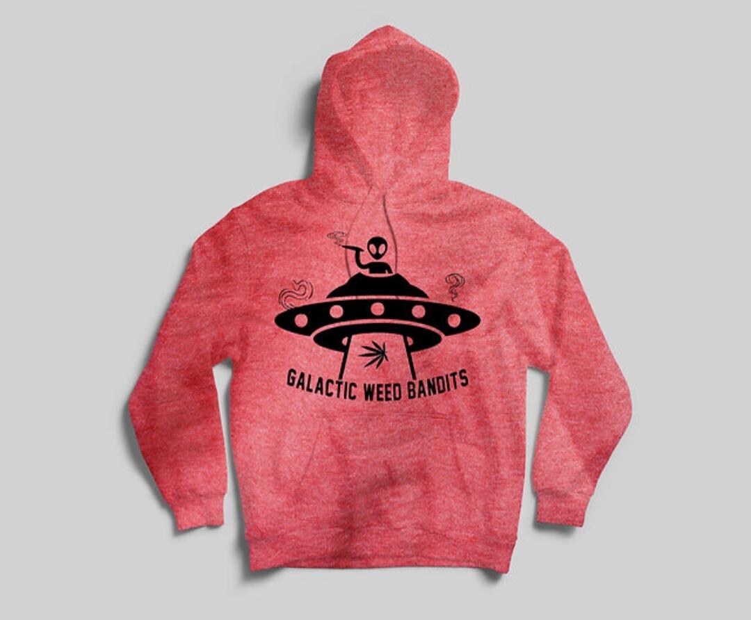 Galactic Weed Bandits (TM) New UFO Design Hoodie - Etsy