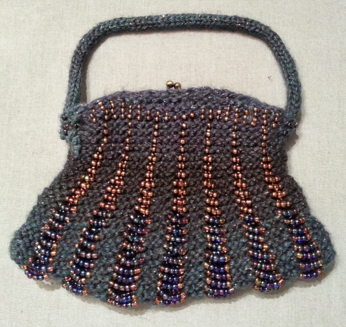 Indigo Bunting - Bead Knitted Purse - Knitting Pattern - PDF Download ...