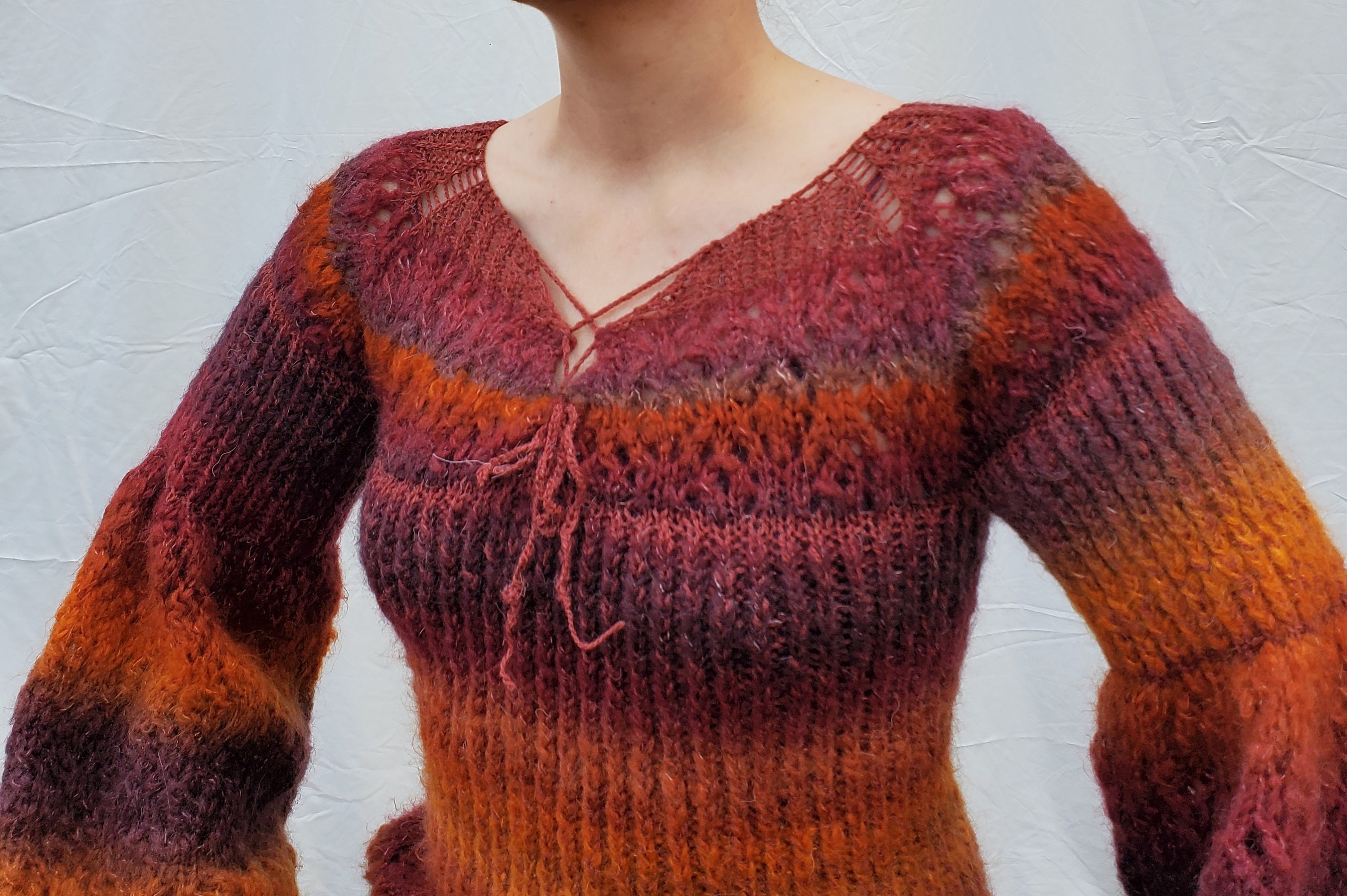 Copious Knitting Pattern PDF Download Poofy Sleeve Sweater Winter ...