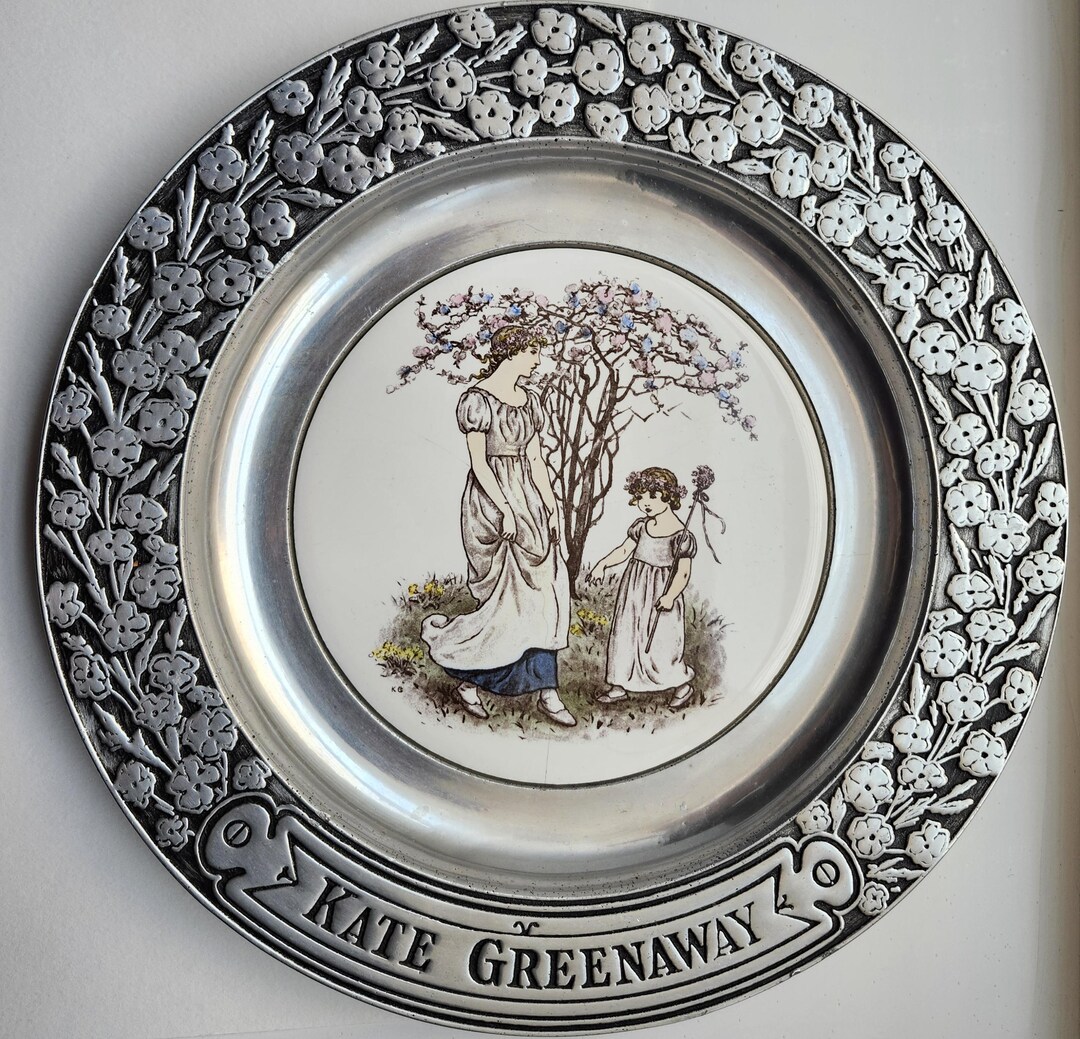 Vintage Plate With Ceramic Insert (11 Inch Diameter), Victorian Home ...