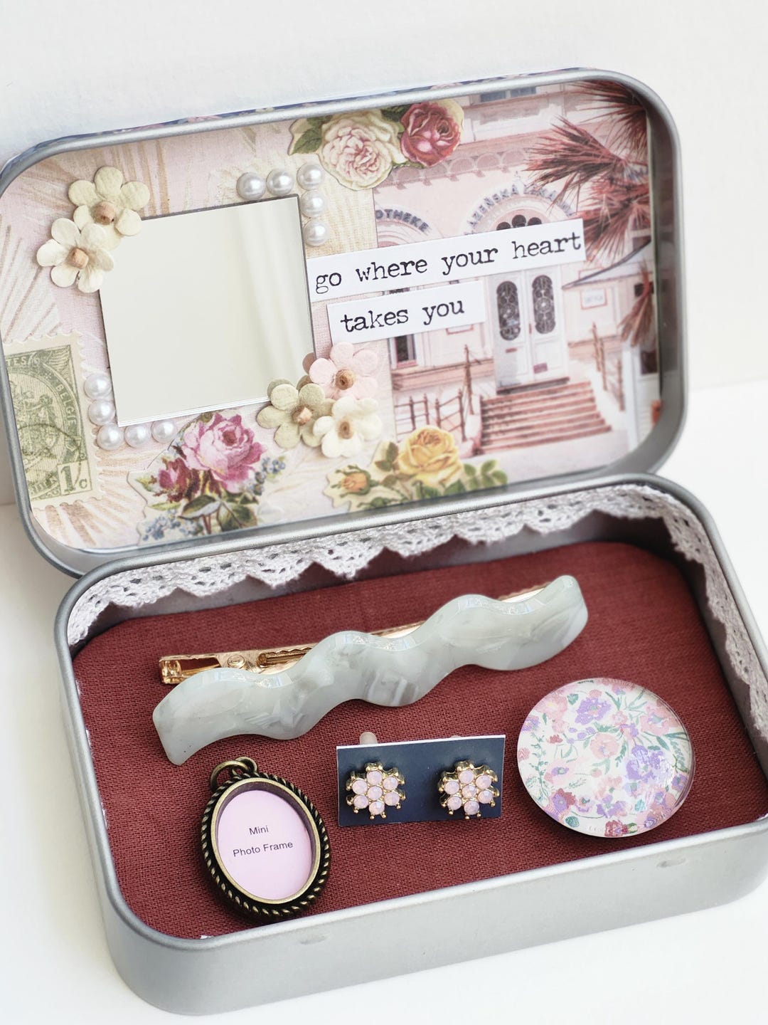 Custom Altoid Tin Wallet With Contents Included / Mini Travel Case ...