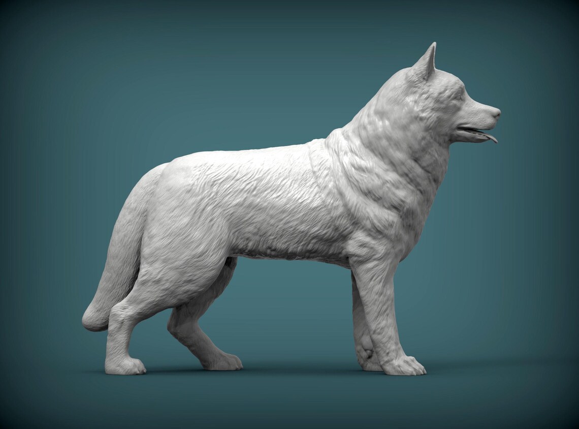 3D Printed Husky Figurine, Custom Dog Statue, Pet Memorial Gift - Etsy