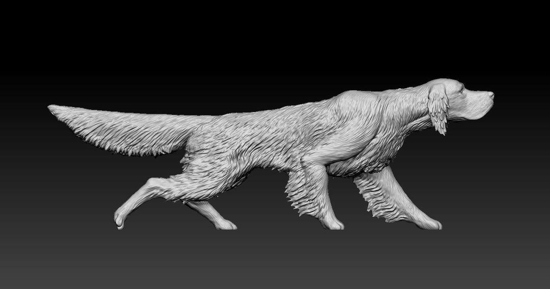 3D Printed English Setter Figurine 3D Printed Dog Statue – Personalized ...