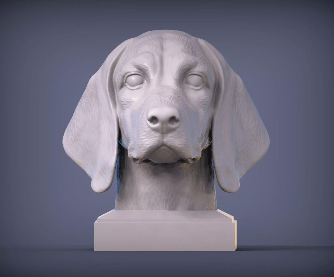 3D Printed Beagle Bust, Custom Dog Figurine, Pet Memorial Gift - Etsy