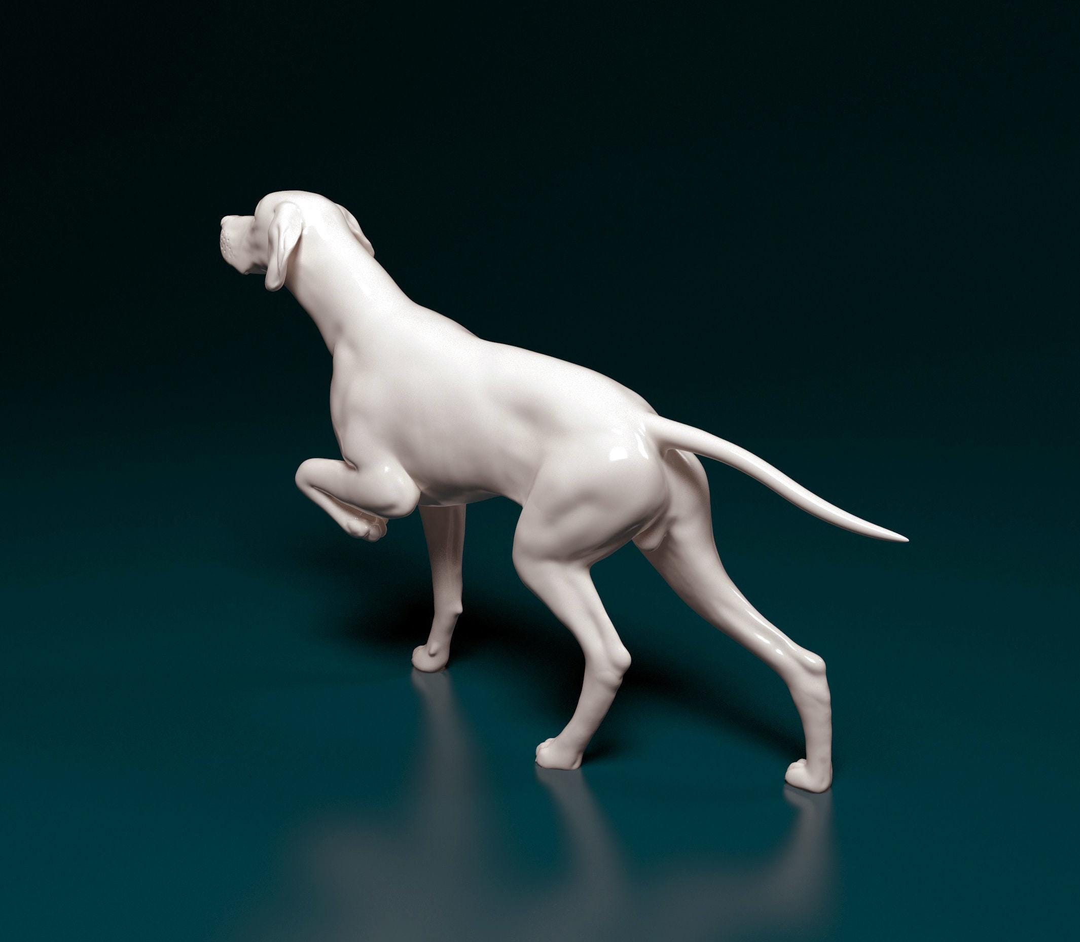 3D Printed English Pointer Figurine 3D Printed Dog Statue ...