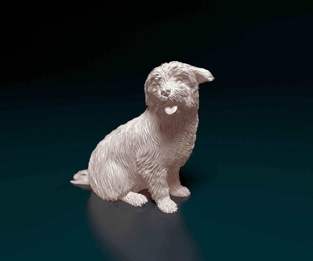 3D Printed Maltese Dog Figurine – Dog Lover Gift, Pet Memorial, Bulldog ...