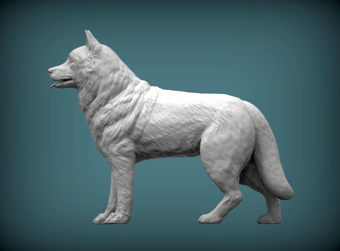 3D Printed Husky Figurine, Custom Dog Statue, Pet Memorial Gift - Etsy