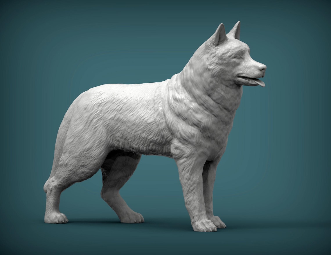 3D Printed Husky Figurine, Custom Dog Statue, Pet Memorial Gift - Etsy