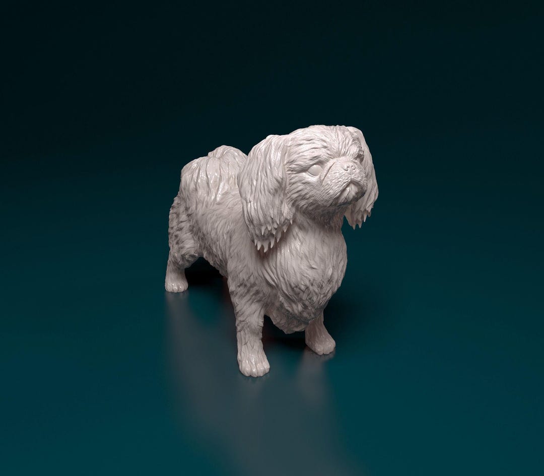 3D Printed Pekingese Figurine 3D Printed Dog Statue – Personalized Pet ...