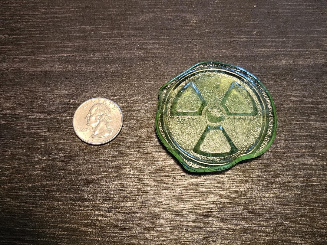 Uranium Glass Custom Coin Radiation Symbol - Etsy