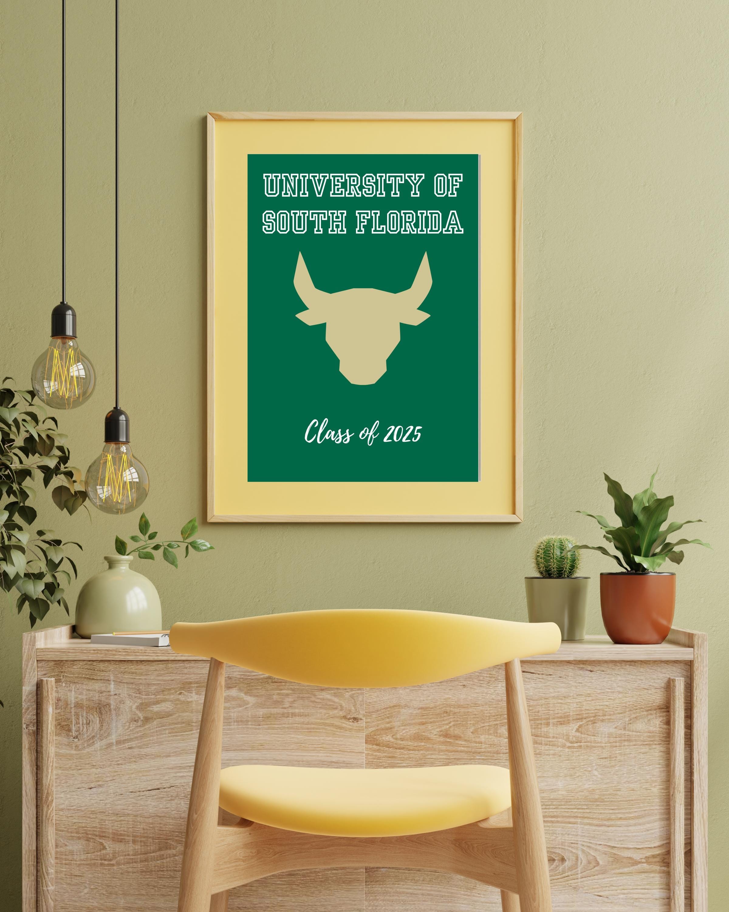 Custom University of South Florida Wall Art – Printable College Poster ...