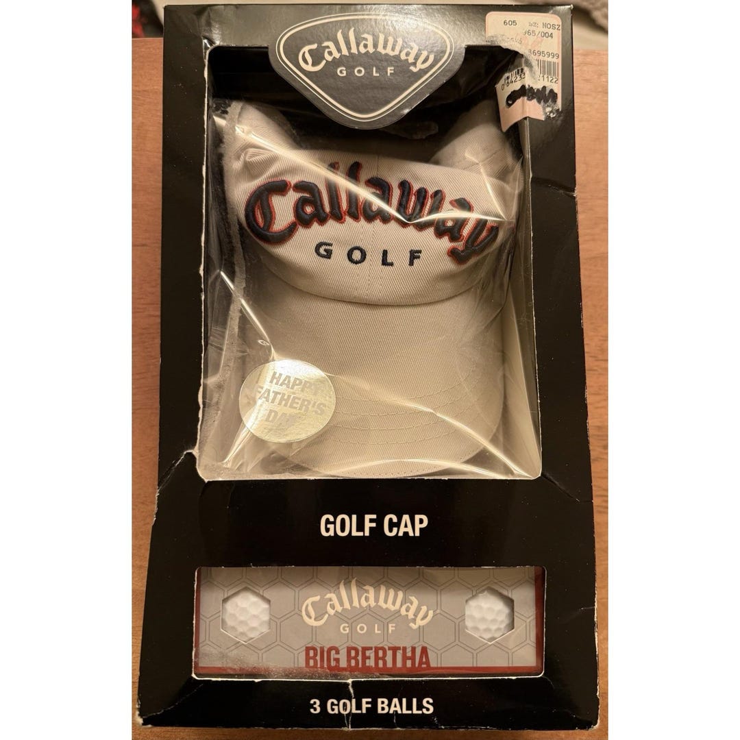 Calloway Golf Hat and 3 Big Bertha Golf Balls Gift Set in Original Pkg ...