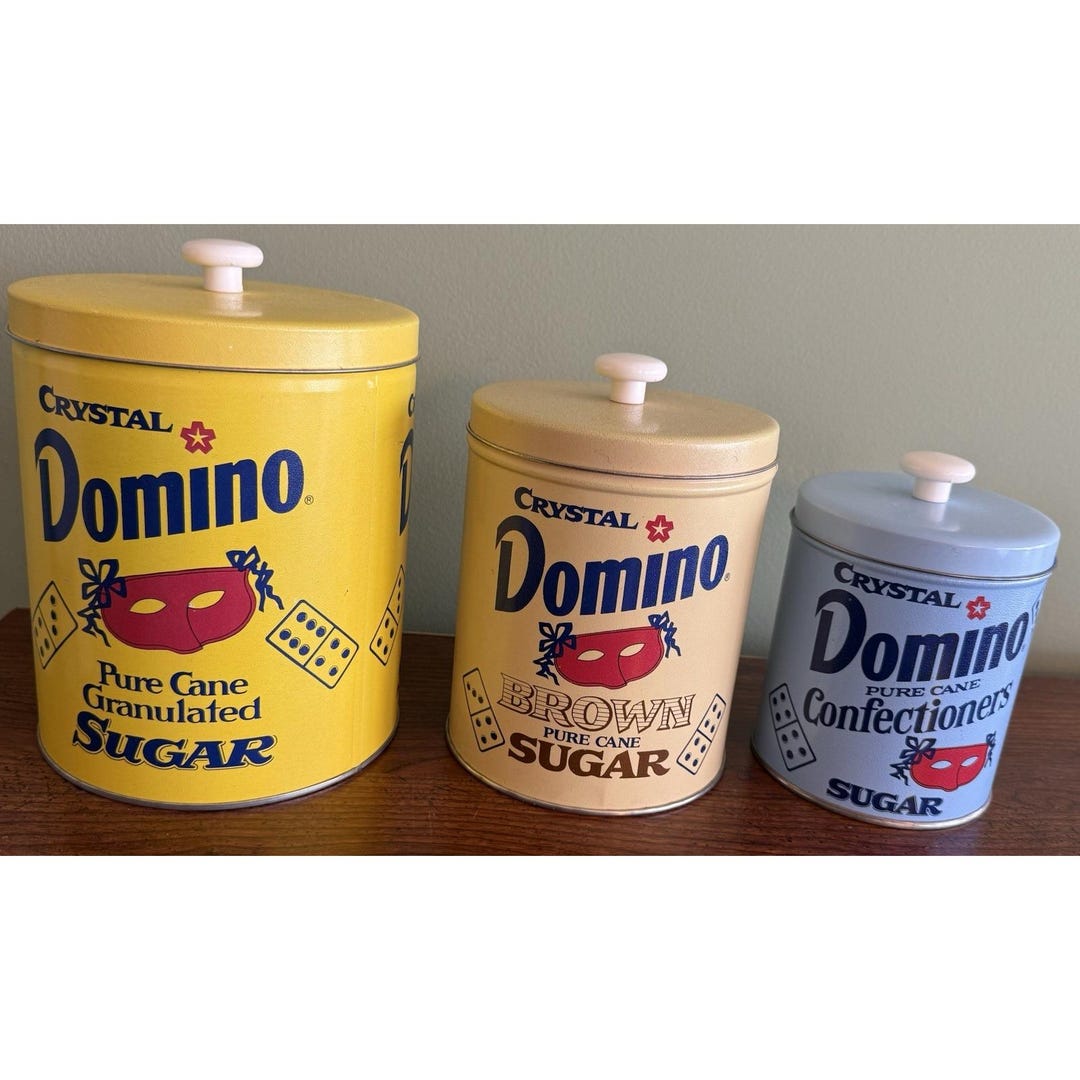 Set of 3 Vintage 1980s Domino Crystal Pure Cane Granulated Sugar ...