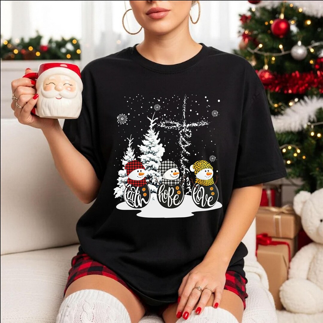 Jesus Png - Faith Hope Love Snowman Christmas PNG - Religious Christmas ...