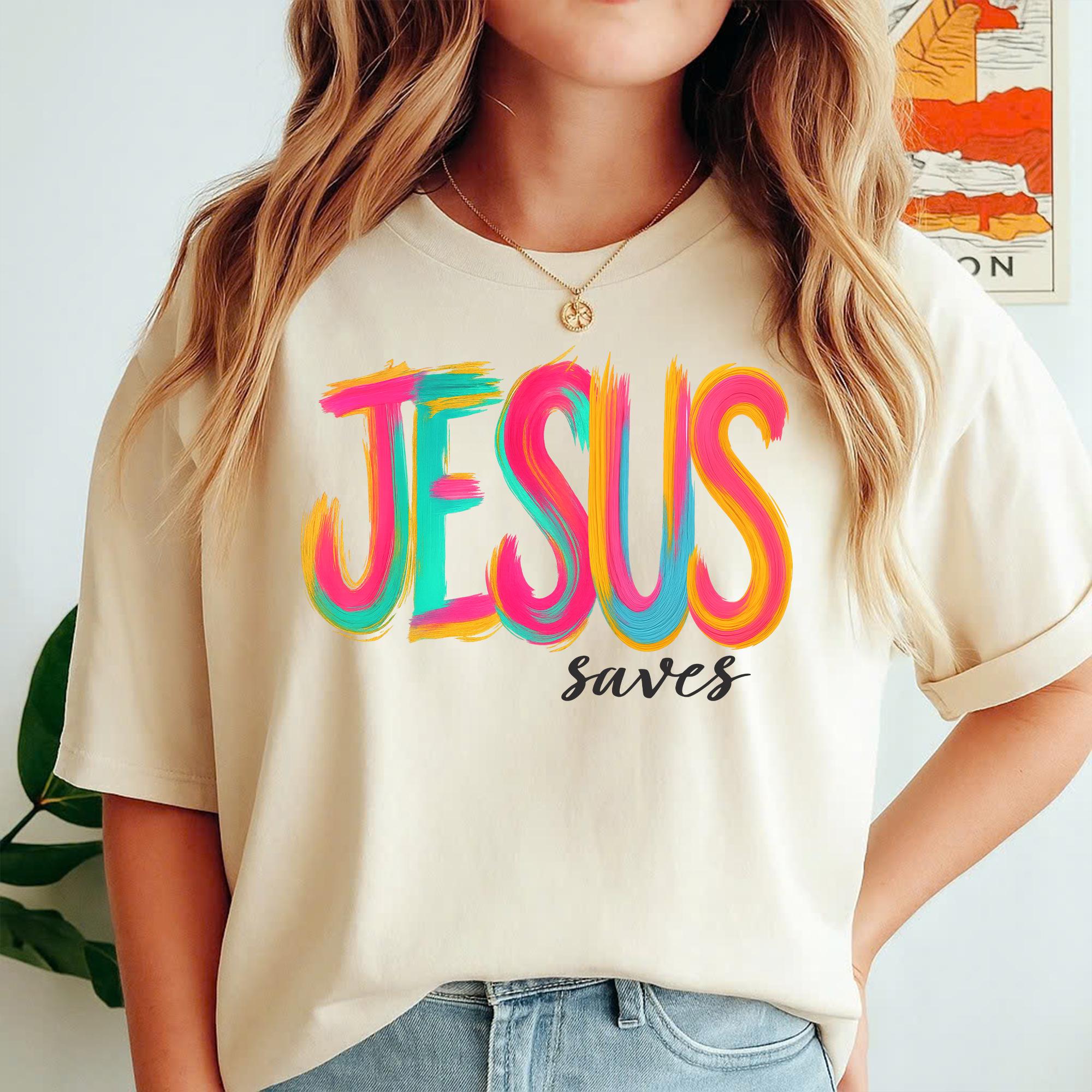 Jesus Saves Png-colorful Christian Typography Design-jesus God ...