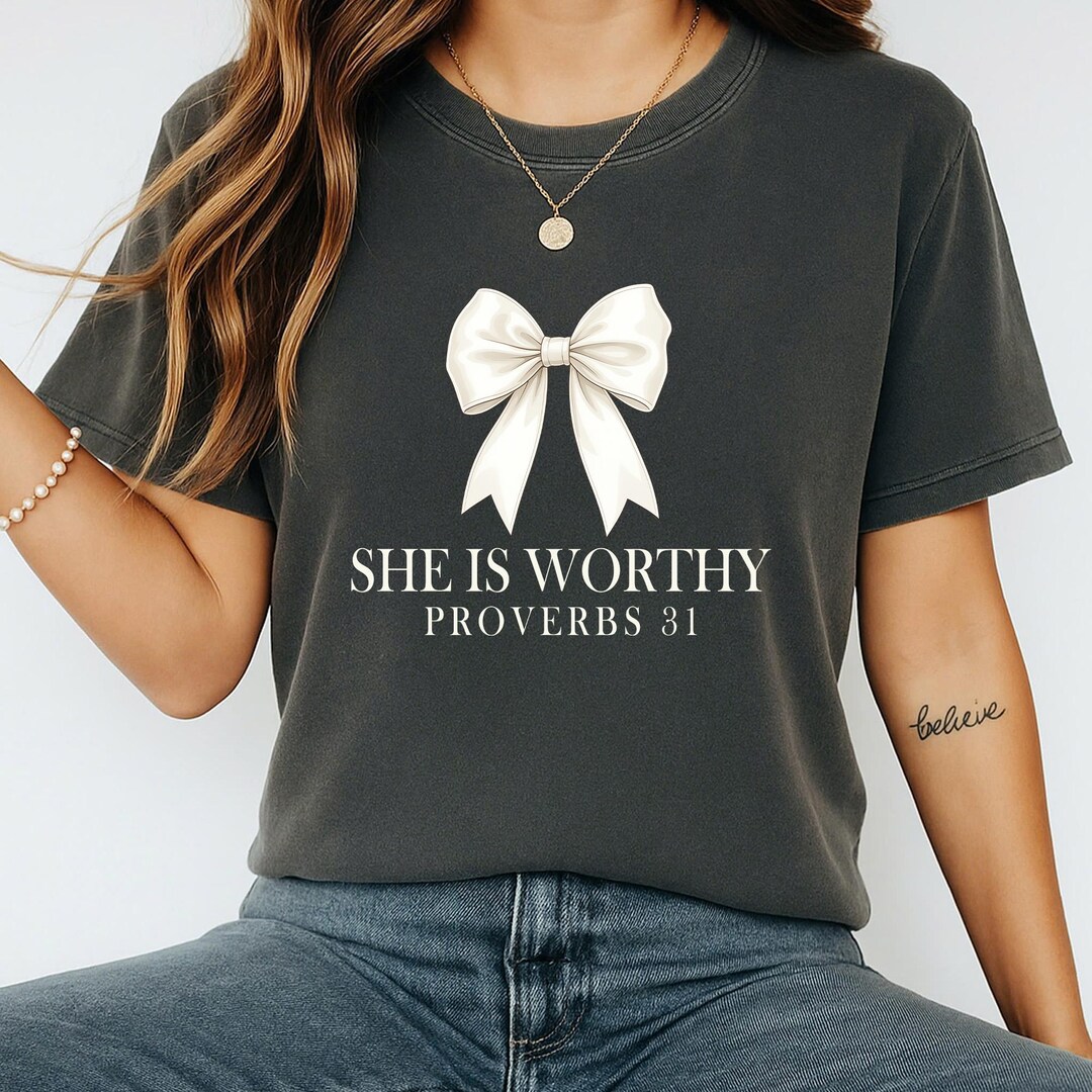 Jesus She is Worthy Proverbs 31 Png-jesus Christian Bible Verse Design ...