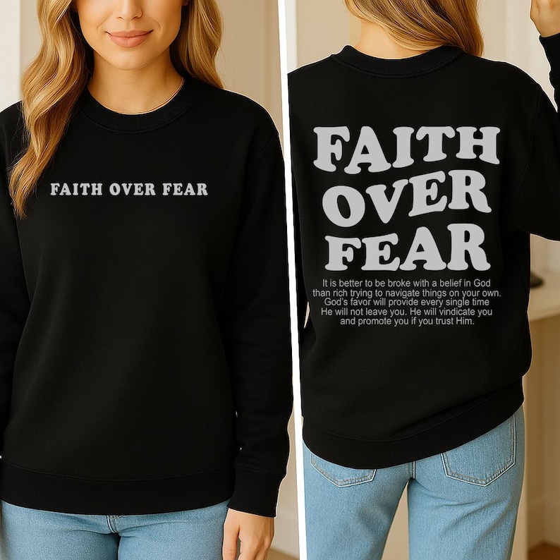 Jesus Faith Over Fear Png-christian Inspirational Quote Design Png-god ...