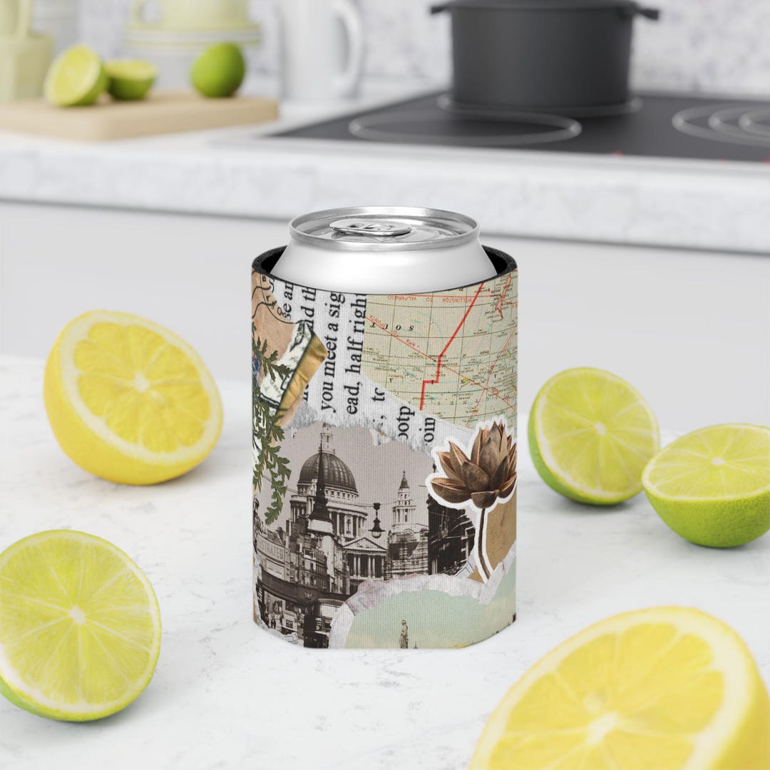 Vintage-inspired Can Cooler, Retro Drink Holder, Eco-friendly Beverage ...
