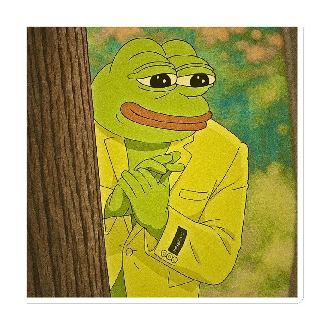 Pepe Rubbing Hands Together in Yellow Suit Magnet - Crypto Meme Art - Etsy