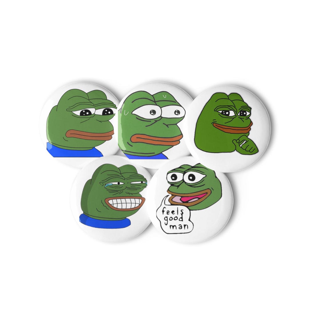 Pepe 5 Pin Set - Crypto Meme Collector Pins - Etsy