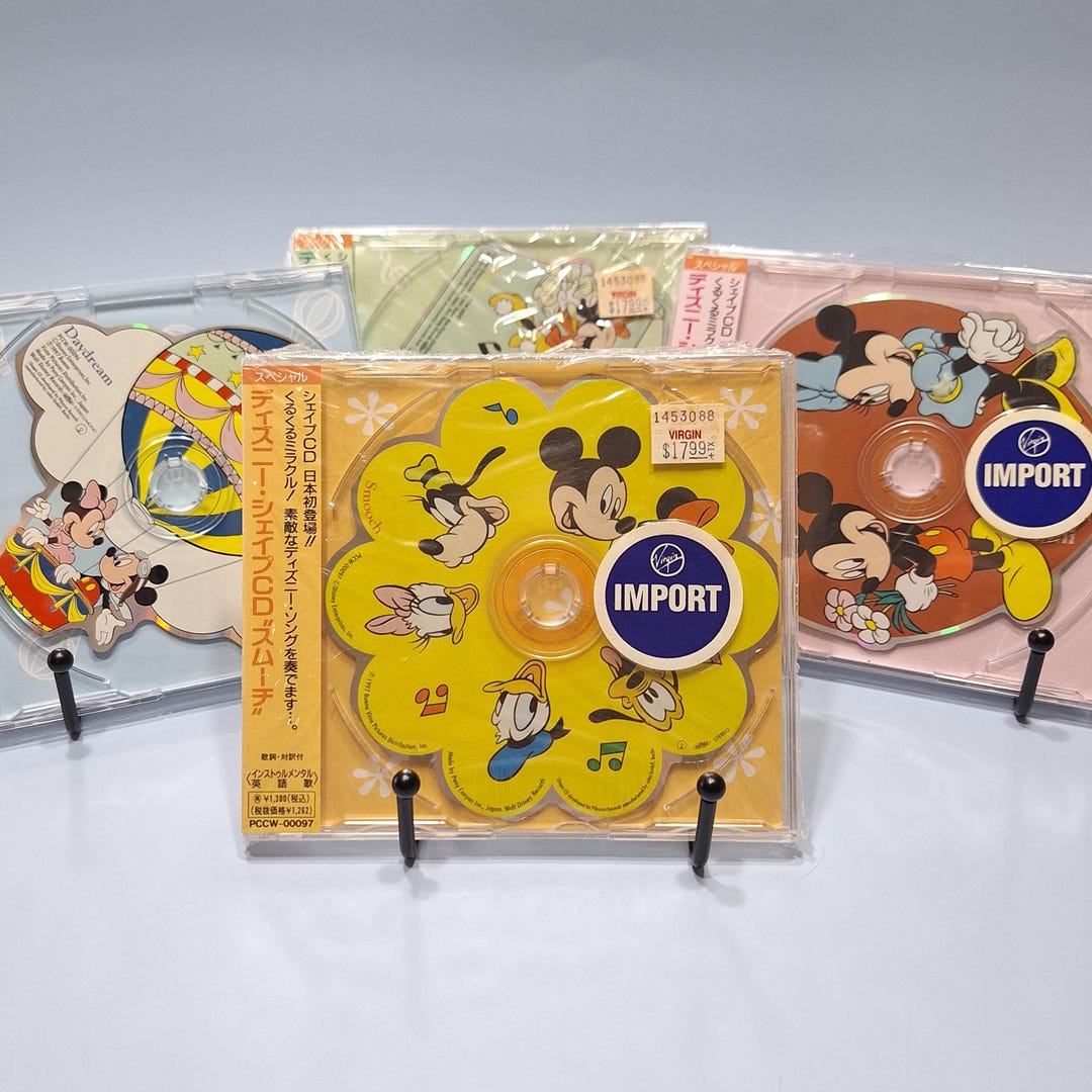 Walt Disney Japanese Import Shape Cds, Mickey and Minnie Mouse, Embrace ...