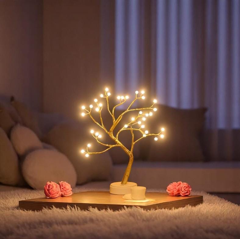 Fairy LED Rose Tree Lamp – Handcrafted Soft Light for a Calming ...