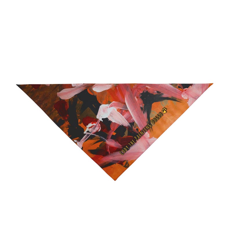 Pañuelo abstracto para mascotas de Cody the Painting Doggo - Etsy España