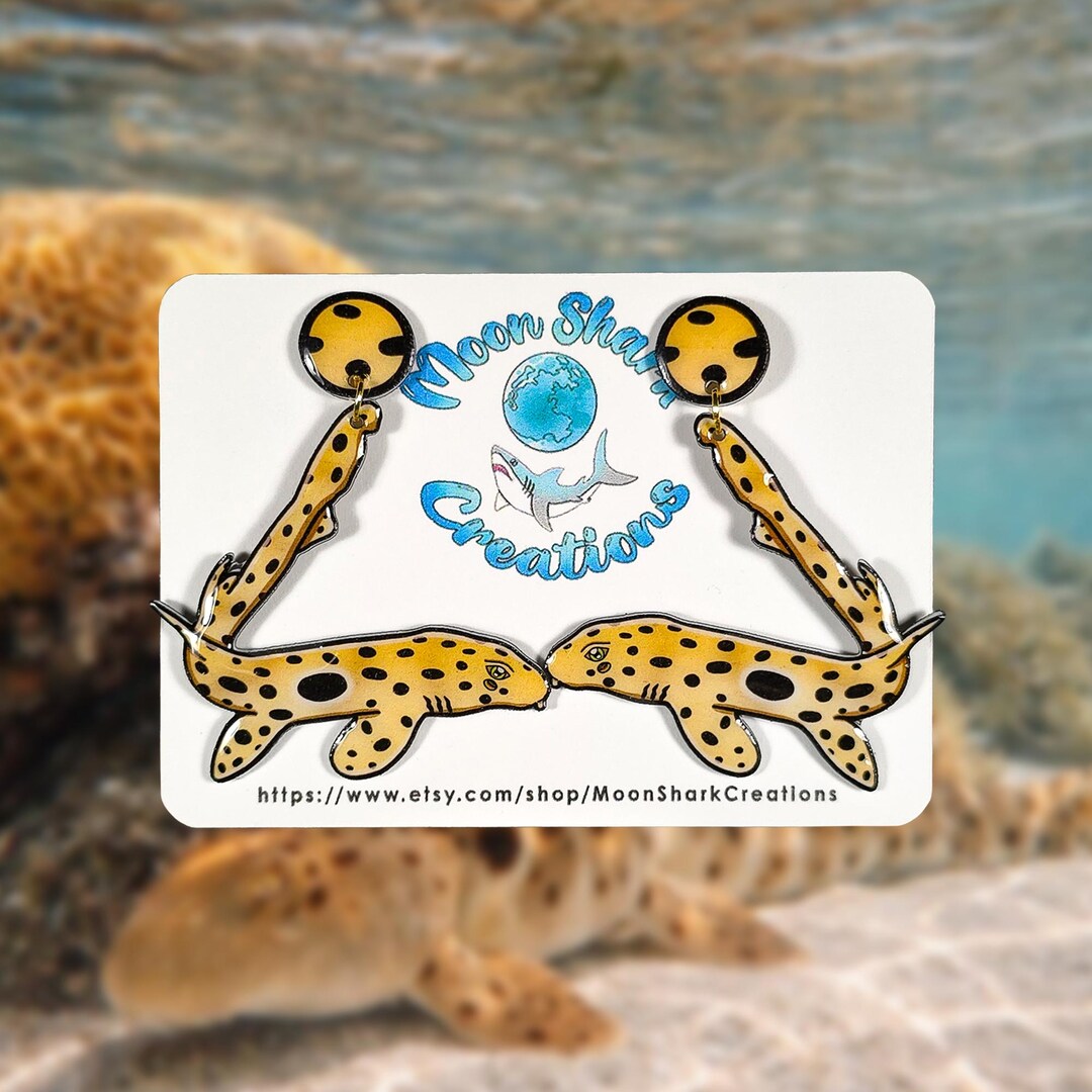 Epaulette Shark Shrink Plastic UV Resin Earrings | Unique Ocean Sea ...
