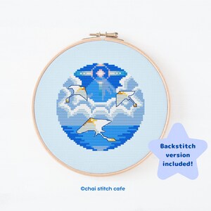 Sky Manta Cross Stitch Pattern, Sky Children, Ocean Cross Stitch, Sky ...