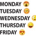 Days of the Week Happy Emoticon Faces Vinyl Wall Decal Sticker #6071 - Etsy