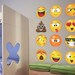 12 Large Emoticon Smiling Faces Wall Graphic Decal Sticker. Birthday ...