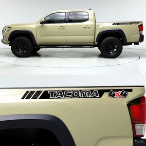 Truck Decal Sticker for 4x4 Tacoma. Black, White, Red Color Scheme ...