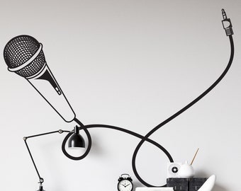 Wall Vinyl Music Microphone Song Singing Guaranteed Quality - Etsy