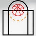 Basketball Free Throw Line Wall Decal. Boy's Room Home Decor ...