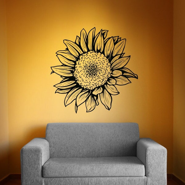Sunflower Wall Decal - Etsy