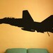 Fighter Jet Wall Decal Sticker. Military Theme Decor. Jet Silhouette ...