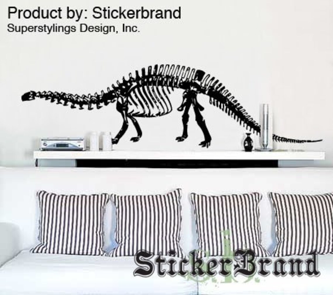 Broncosaurus Rex Dinosaur Vinyl Wall Sticker. 379s | Etsy