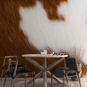 Western Theme Wallpaper. Country-style Cowhide Wallpaper for Rustic ...