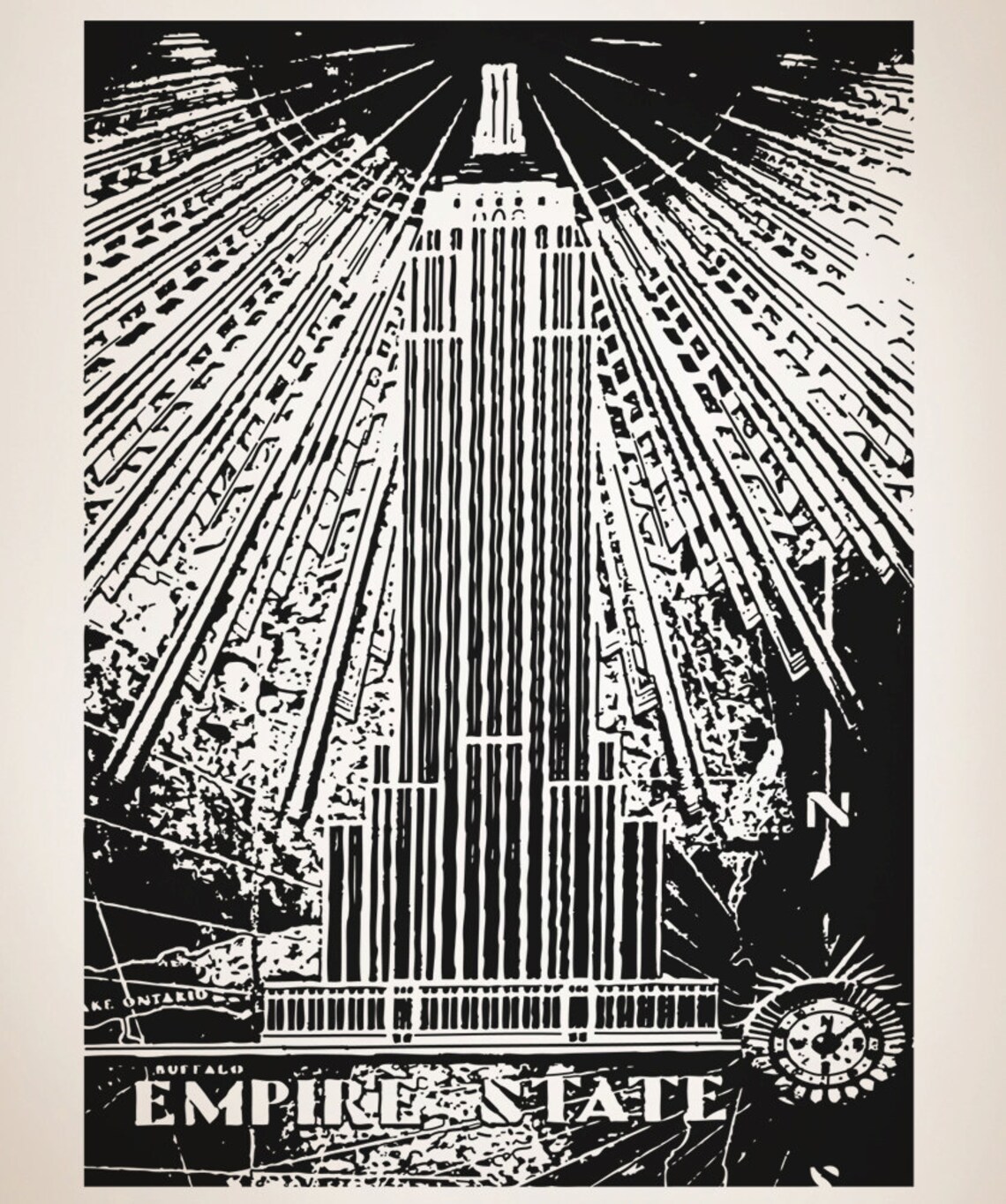 Vinyl Wall Decal Sticker Empire State Building Osaa551s - Etsy