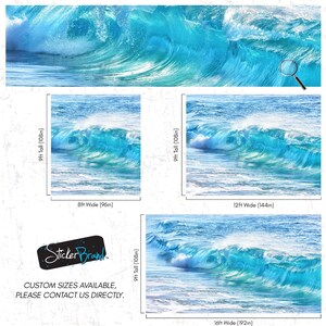 Blue Ocean Waves Wall Mural. Surfer Wall Art. Surf Wave Wallpaper Peel ...