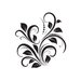 Swirl Flower Floral Vinyl Wall Decal Sticker. Living Room Wall - Etsy