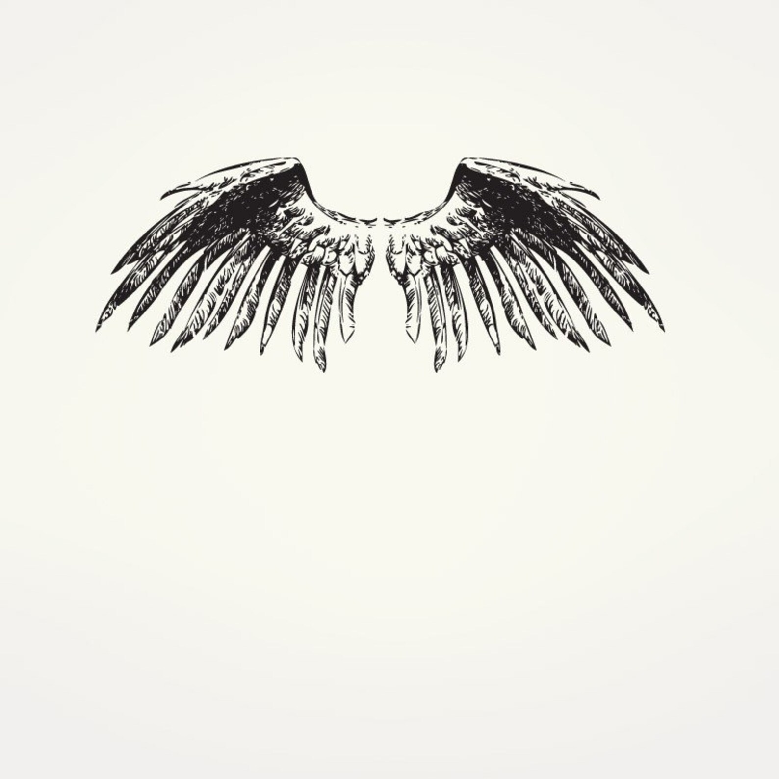 Vinyl Wall Decal Sticker Large Angel Wings 758 - Etsy