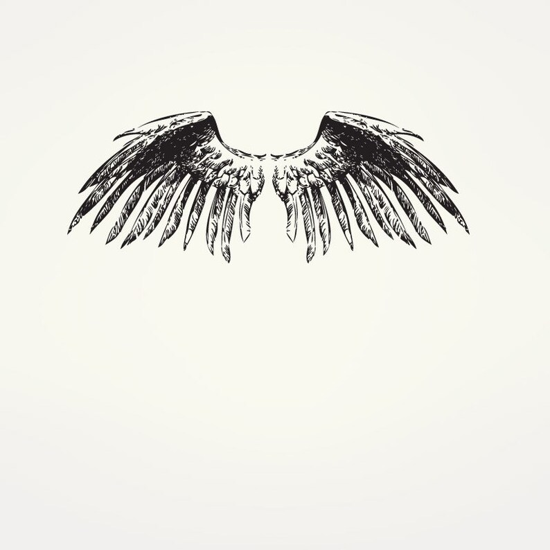 Vinyl Wall Decal Sticker Large Angel Wings 758 - Etsy