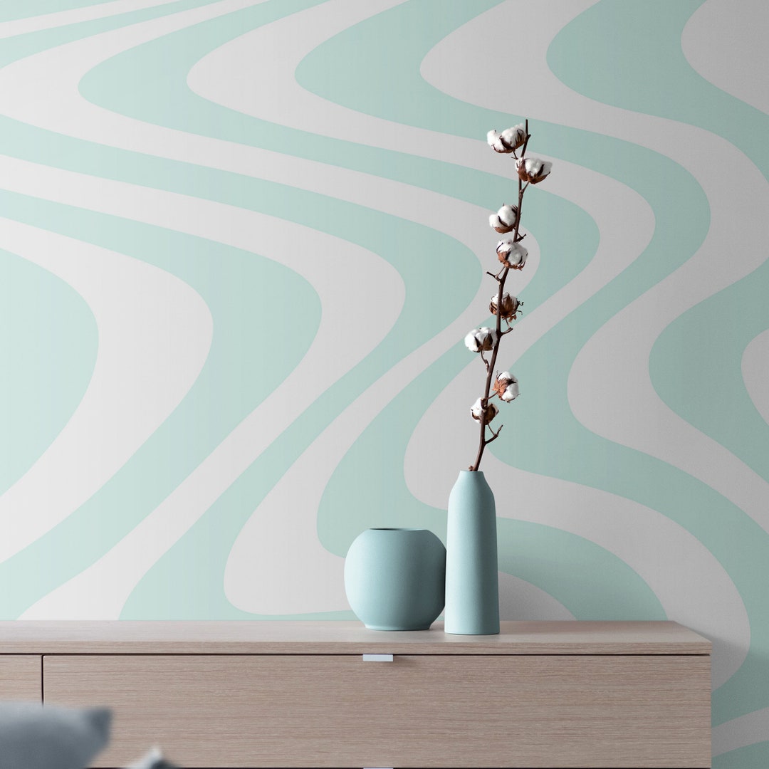 Mint Color Wallpaper, Peel and Stick Wallpaper Removable Wall Mural ...