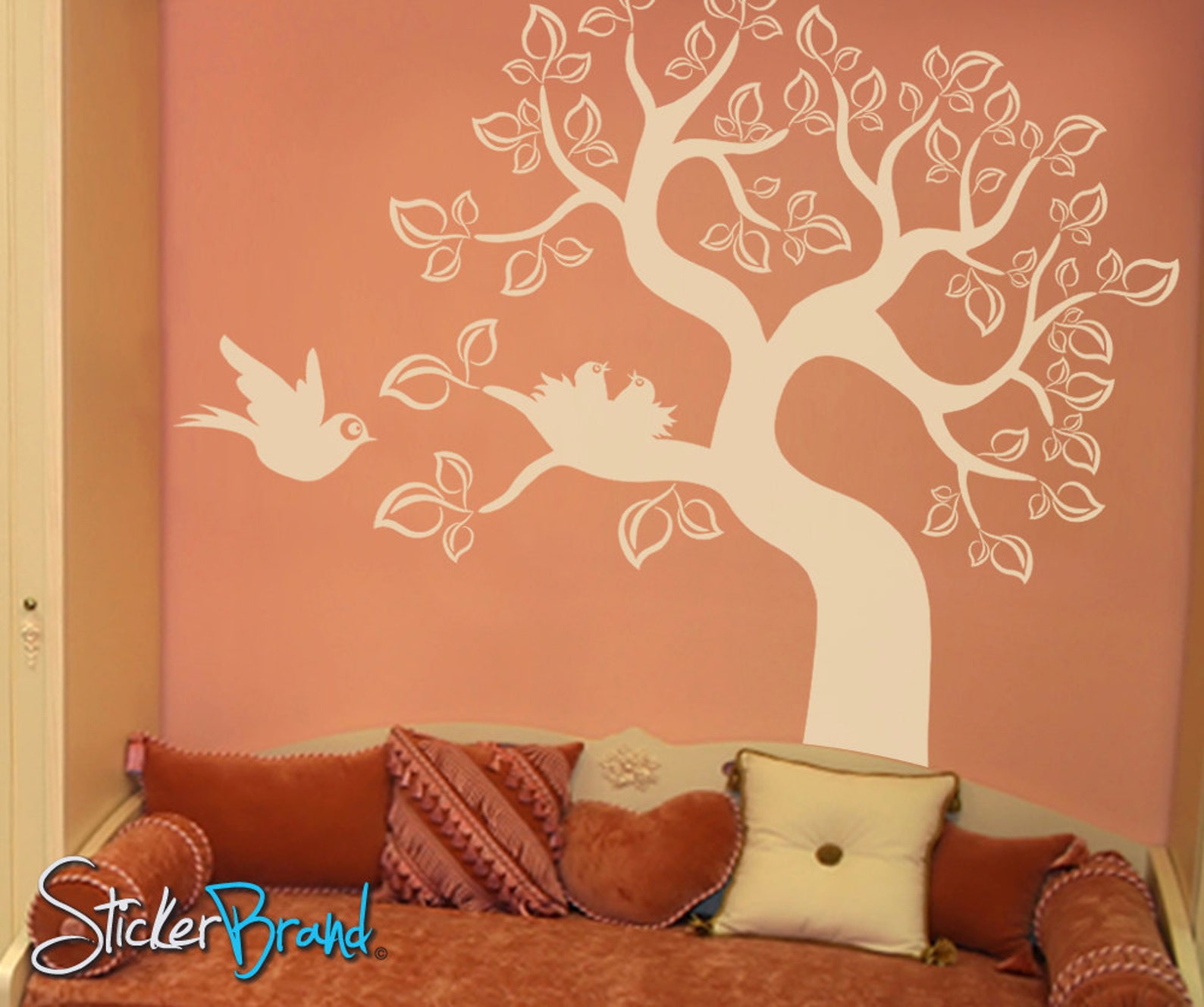 Vinyl Wall Decal Sticker Bird and Tree Oses102s - Etsy