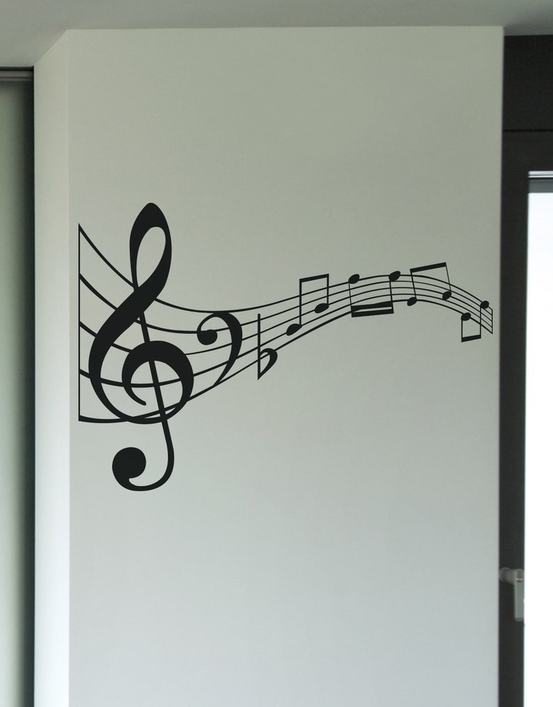 Music Note Vinyl Wall Decal Sticker. Music Class Room Studio - Etsy
